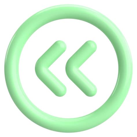 Premium Photo Previous Button Back Button 3d Illustration