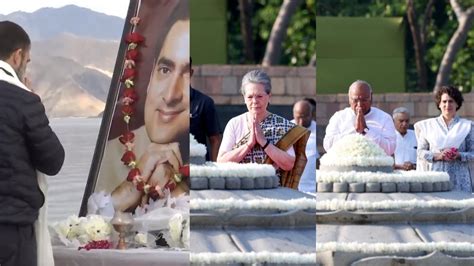 On Rajiv Gandhis Birth Anniversary Congress Leaders Pay Tribute ‘the