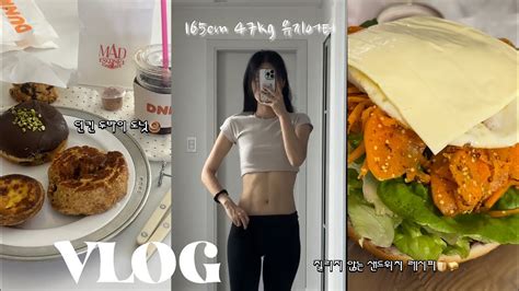 Vlog 직장인브이로그 터진 입 어떻게 막아요 먹으면서 하는 다이어트 일상 브이로그 빵친자 두바이초콜렛 먹빵 점심도시락양배추김밥샌드위치 야식으로 마무리
