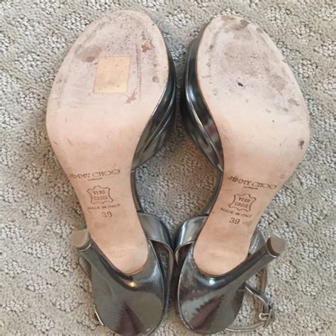 Jimmy Choo Shoes Authentic Jimmy Choo Metallic Silver Stilettos