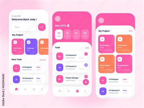 Modern Mobile Apps Mockup User Interface Stock Vector Adobe Stock