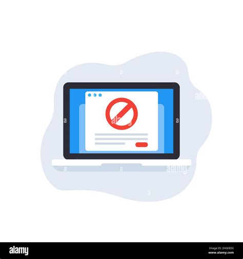 blocked web page website vector icon stock vector image and art alamy