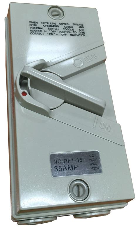 Electrical Weather Proof Isolator Switch Box 1 Pole Single Phase 240v