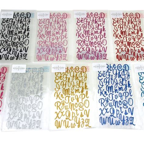 Cursive Letter Stickers Etsy