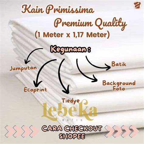 Jual Kain Primisima Premium Quality 1m X 117m Shopee Indonesia