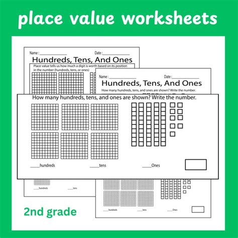 Place Value Worksheets 2nd Grade By Stars Crafty Creations Tpt