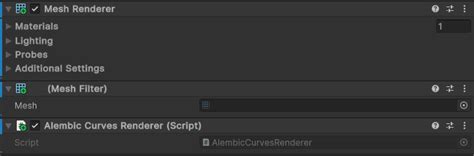 Alembic Curves Renderer Component Alembic 232