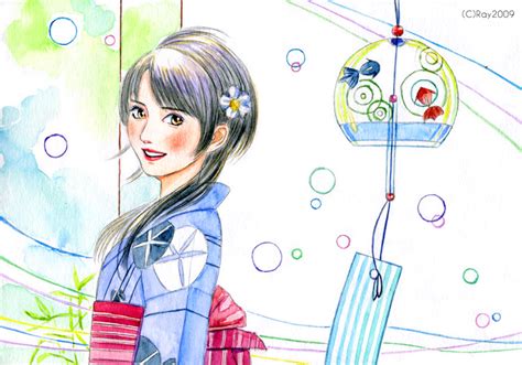 イラストNo 51 あっ風鈴 ROSE RED line