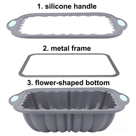Silicone Bread Loaf Pan Nordic Design Classic Fluted Toast Mold Metal