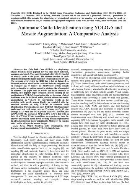 Automatic Cattle Identification Using Yolov5 And M Pdf Deep Learning Computer Vision