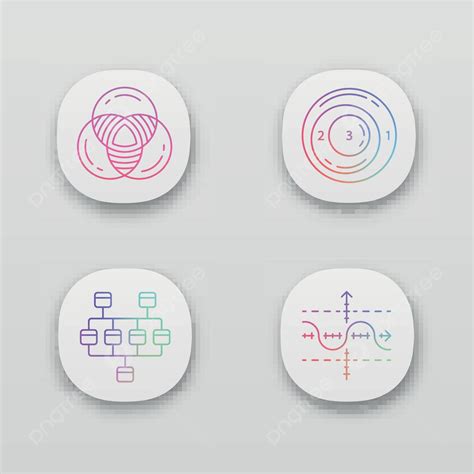 用於統計和營銷分析矢量插圖的 Uiux 應用程序圖標 向量 營銷 风格 線性的向量圖案素材免費下載，png，eps和ai素材下載