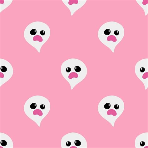 Premium Vector Cartoon Ghost Vector Seamless Pattern Background