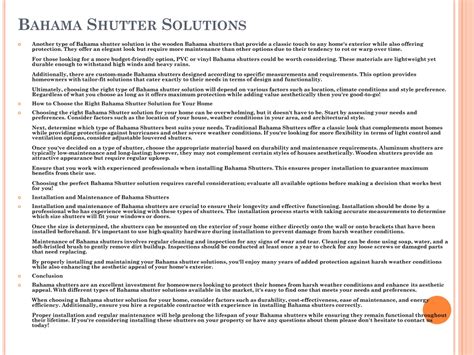 Ppt Bahama Shutter Solutions Powerpoint Presentation Free Download Id12217612 Ppt Bahama Shutter Solutions Powerpoint Presentation Free Download Id12217612