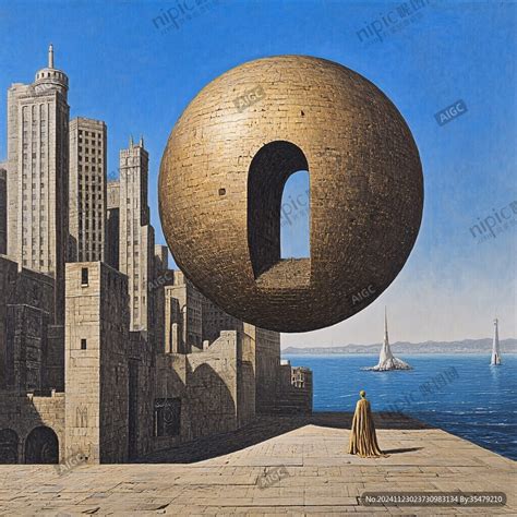 Ai创作图超现实主义艺术 超现实主义画派画家 立体主义绘画 鸟蛋形建筑 超现实主义绘画 超现实主义画作 椭球壳体建筑 大金蛋建筑 蛋型建筑