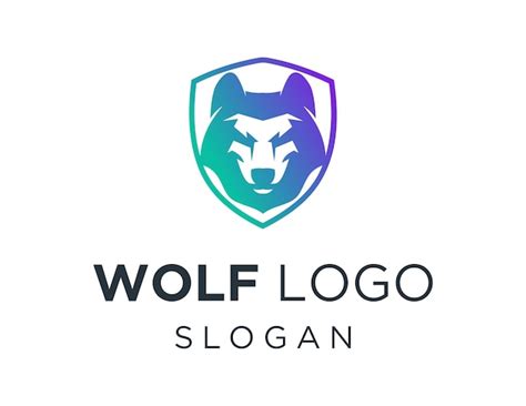 Diseño de logotipo de lobo Vector Premium