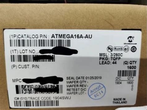 Atmega16au 8 Bit Microcontroller With 16k Bytes In System Programmable Flash Dip 40 Package At