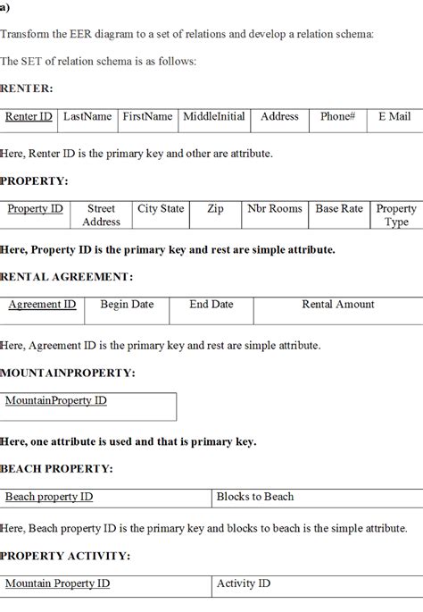 Solved 4 44 Figure 4 35 Shows An Eer Diagram For Vacation Property