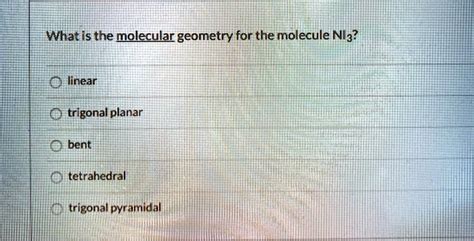 Ncl3 Molecular Geometry