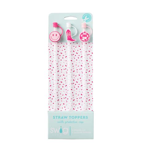 Lets Go Girls Straw Topper Set Swig Life