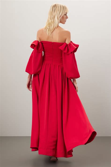 Off Shoulder Ruffle Dress By Zac Posen Rent The Runway