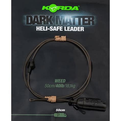 ZESTAW KOŃCOWY Z BEZPIECZNYM KLIPSEM KORDA DARK MATTER LEADER WEED 50