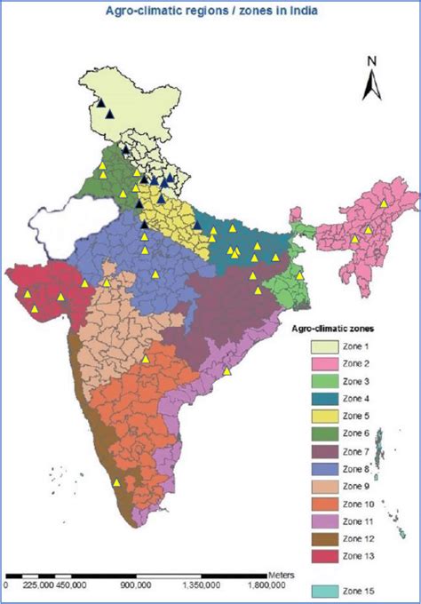Map Of India Showing The Different Agroclimatic Zones Of Collection Of