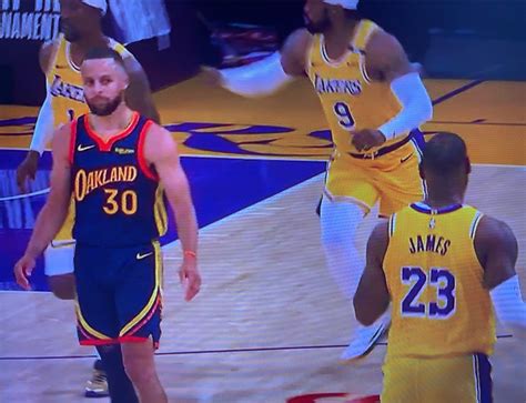 Photo Steph Curry Stares Down Lebron Like How Did You Make That Late