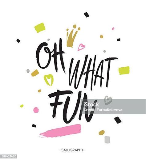Oh 뭐라구요 재미있었어요 공유일 캘리그래피 수기 현대적이다 브러시 레터링 개념에 대한 스톡 벡터 아트 및 기타 이미지 개념