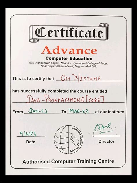 Om Nistane On Linkedin Java Programming Education Corejava