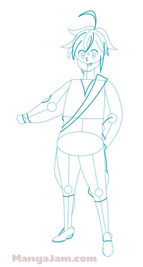 How To Draw Meliodas Full Body From Nanatsu No Taizai
