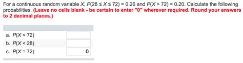 Solved For A Continuous Random Variable X P Sxs Chegg
