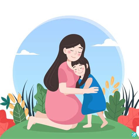 엄마와 딸 일러스트 Ai 다운로드 Download Mother And Daughter Vector 어반브러시