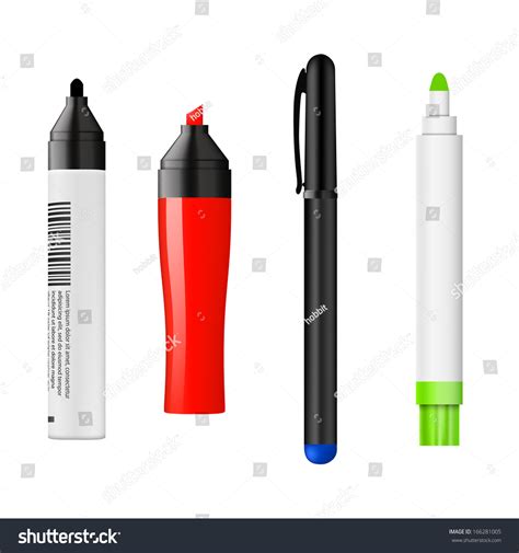 Different Marker Color Set Vector Illustration Stock Vector Royalty Free 166281005 Shutterstock