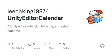 Github Leechking1987unityeditorcalendar A Unity Editor Extension To