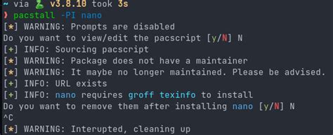 GNU Nano Fails To Install Issue 671 Pacstall Pacstall Programs