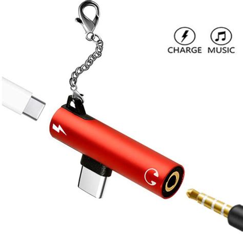 2 In 1 Type C To 35 Mm Headphone Jack Adapter Type C Auxiliary Audio