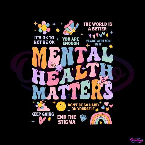 Mental Health Matters SVG Positive Message SVG Digital File Oladino