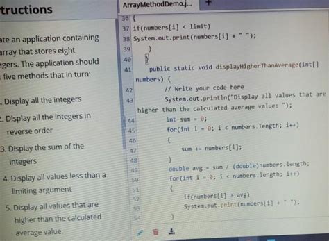solved instructions create an application containing an