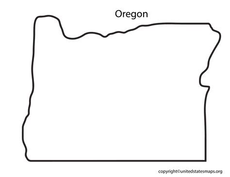 Blank Oregon Map Printable Map Of Oregon In Pdf