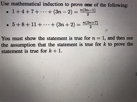 solved use mathematical induction to prove one of the