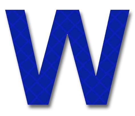 Letter W Blue
