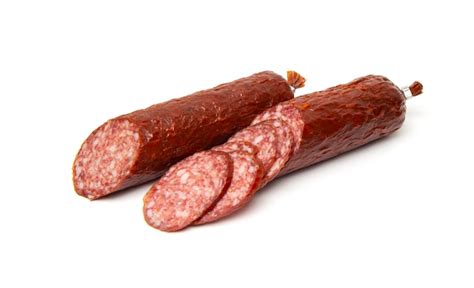 Salame De Carne De Porco E Veado Defumado Linguiça Madura E Fatias De