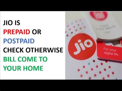 CHECK YOUR JIO BILL PREPAID OR POSTPAID SIM How To Check Jio Sim Prepaid Or Postpaid YouTube