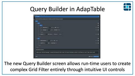 Expression Query Builder In Adaptable Youtube