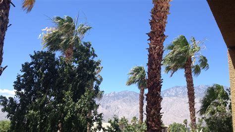 Winds Up Temperatures Down In Palm Springs Area