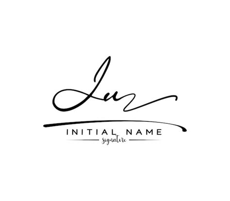 Premium Vector J U Ju Initial Handwriting Signature Logo