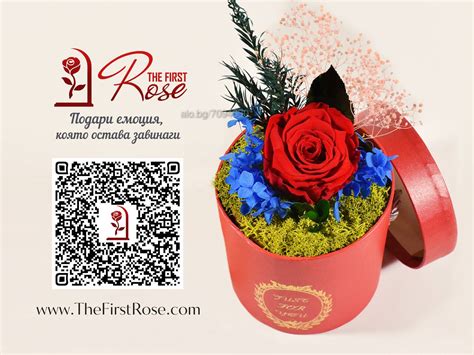 Жива Вечна Роза в Кутия със Скандинавски мъх и Хортензия Интересен