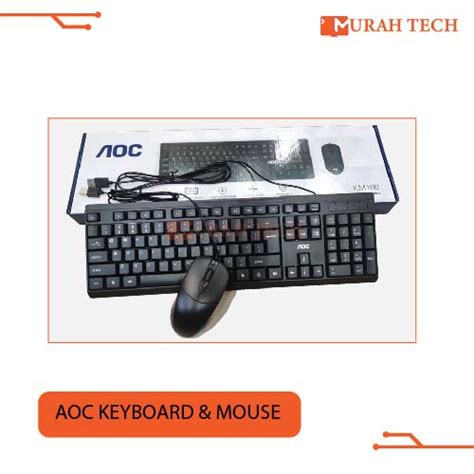 Original AOC KM Wired Keyboard Mouse Combo Set Office Computer Keyboard Desktop Gaming