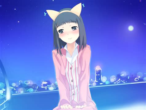 Safebooru Black Eyes Black Hair Blue Eyes Blue Hair Blush Green Hair