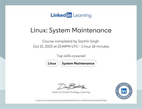Sachin Singh On Linkedin Certificate Of Completion